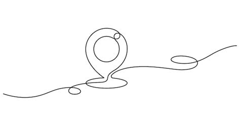 Premium Vector Map Pin Icon Location Continuous One Line Drawing