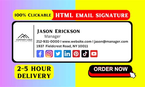 Create Html Email Signature By Sayemfy Fiverr