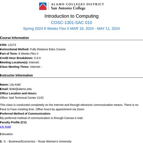 Simple Syllabus