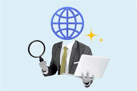 Business Communication Grid Globe Head Businessman Premium Editable