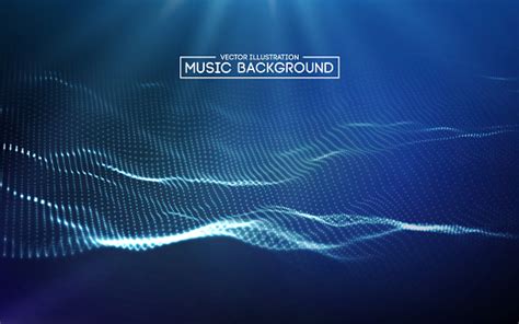 음악 추상 배경 파란색입니다 음악에 대 한 이퀄라이저 음악 파도와 사운드 웨이브를 보여주는 음악 배경 이퀄라이저 벡터 개념
