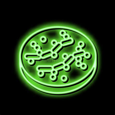Candida Bacteria Neon Glow Icon Illustration Stock Vector