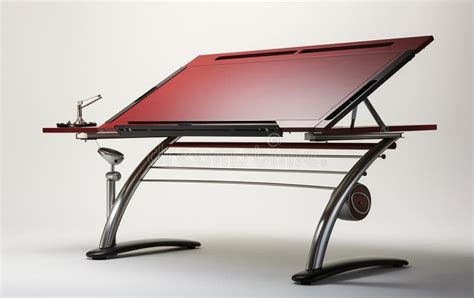 Drafting Table On Plain White Generative Ai Stock Illustration