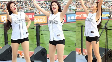 4k 원숙함이 온 몸에서 뿜어져 나오는 한화의 장신 미녀 김연정 Kim Yeon Jeong Cheerleader