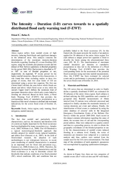 pdf the intensity duration i d curves towards to a spatially