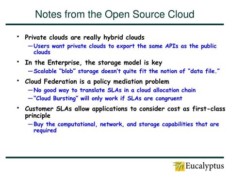 Ppt Eucalyptus An Open Source Infrastructure For Cloud Computing Powerpoint Presentation Id