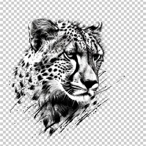 Premium Psd Cheeta On Isolated White Background