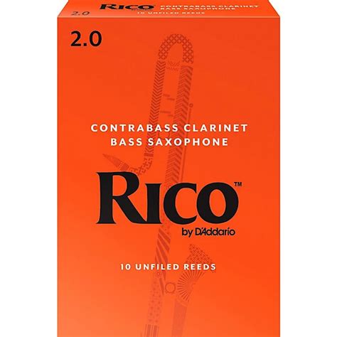 Rico Contra Altocontrabass Clarinet Reeds Box Of 10 Strength 2