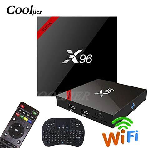 COOLJIER X96 Смарт ТВ приставка Android 7,1 wifi четырехъядерный ТВ ...