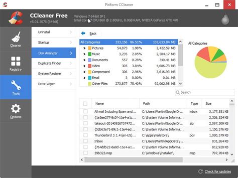 First Look At Ccleaners Disk Analyzer Tool Malwaretips Forums