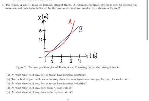 Solved 5 Two Trains A And B Move On Parallel Straight