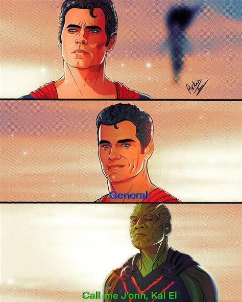 Zsjl Superman Meets Martian Manhunter Byartkin By Tytorthebarbarian On
