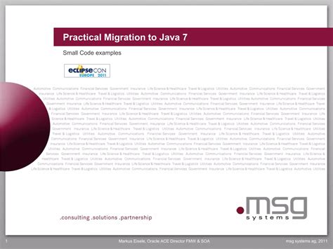 Practical Migration To Java 7 Ppt