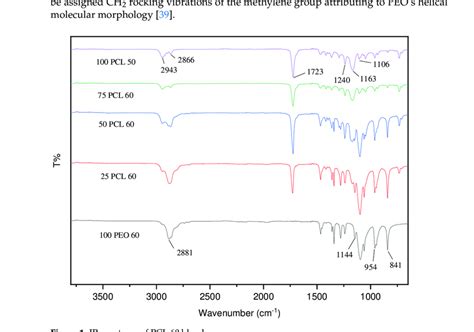 Ir Spectrum Of Pcl 60 Blends Download Scientific Diagram