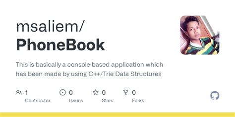 Github Msaliemphonebook This Is Basically A Console Based Application Which Has Been Made By