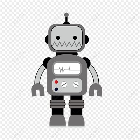 만화 일러스트 회색 로봇 클립 아트기계 Png 일러스트 무료 다운로드 Lovepik