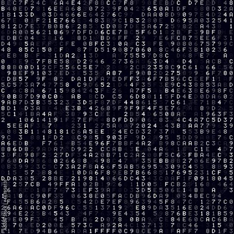 Matrix Background White Filled Hexademical Background Medium Sized Seamless Pattern Radiant