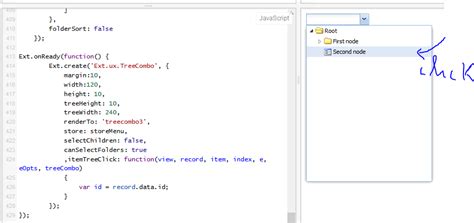 Combobox How To Work With Treecombo In Extjs 41 Stack Overflow