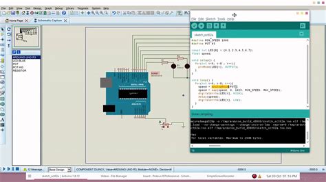 simulasi arduino proteus analog i o running led with potensio youtube