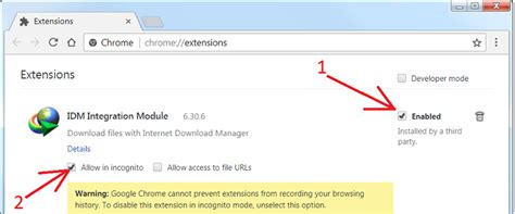 How To Enable Idm Extension Idm integration module chrome web store