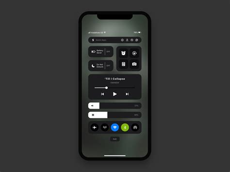 Ios Control Center Concept Behance