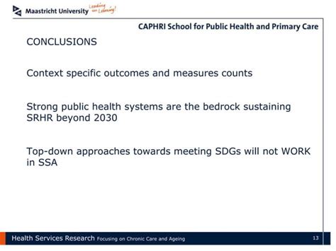 Sexual Reproductive Health Rights And Sdgs Ppt