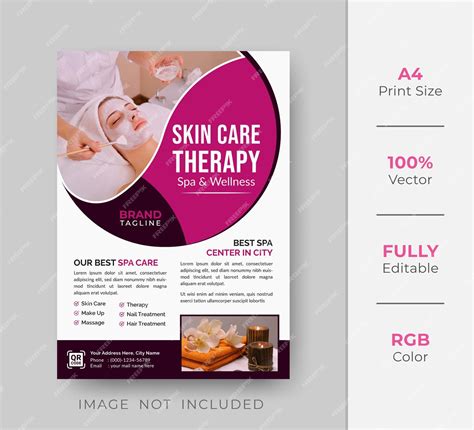 Premium Vector Beauty And Spa Salon Flyer Template Design With