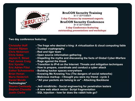 Brucon Presentation Ppt