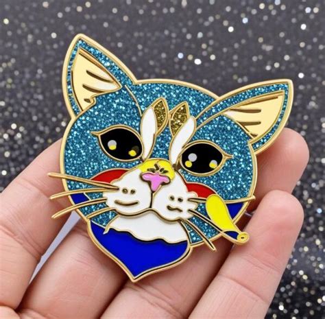 Glitter Enamel Pins Custom Enamel Pins