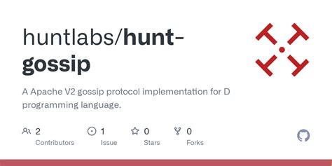 Github Huntlabs Hunt Gossip A Apache V2 Gossip Protocol Implementation For D Programming