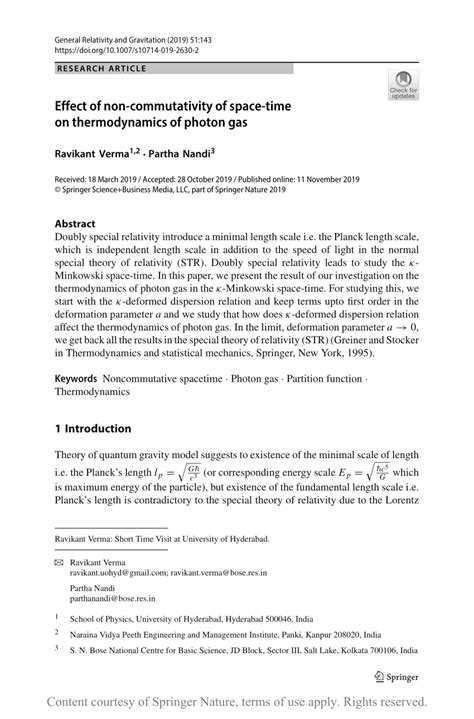 Effect Of Non Commutativity Of Space Time On Thermodynamics Of Photon Gas Request Pdf