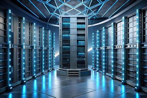 Premium Photo Modern Data Center And Network Infrastructure Solutions