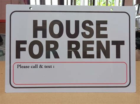 HOUSE FOR RENT Hard PVC Signage 7 8x11 Inches Lazada PH