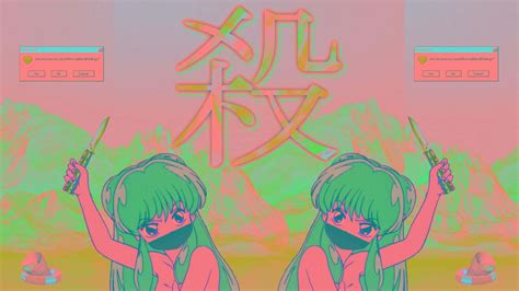 Download Anime Girl Pastel Pink Aesthetic Computer Wallpaper