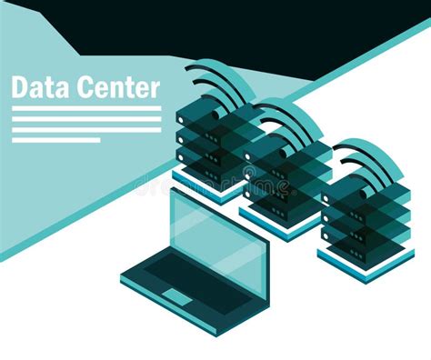 Data Center Connection Stock Vector Illustration Of Datacenter