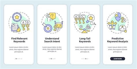 Premium Vector 2d Icons Representing Ai For Seo Mobile App Screen Set