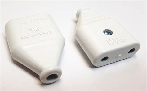 Розетка на провод "FAR" Турция, 220V 10А, белая без заземления ...