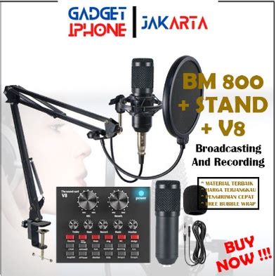 Jual Paket BM 800 Mic Condenser BM 800 Set Broadcasting And Recording