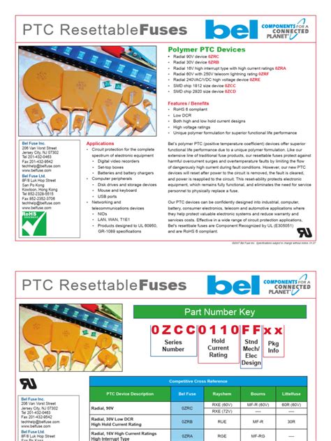 Ptc Fuses Pdf