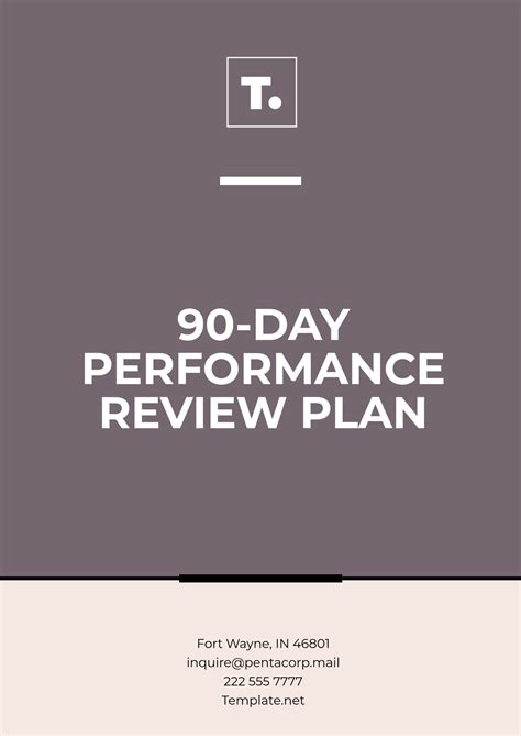 Free 90 Day Performance Review Plan Template To Edit Online