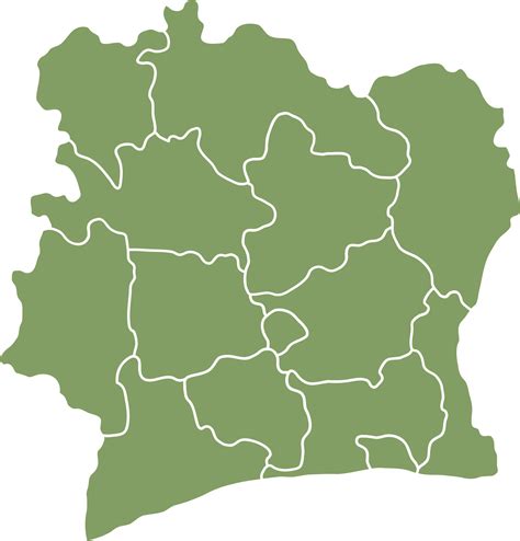 Doodle Freehand Drawing Of Ivory Coast Map PNG