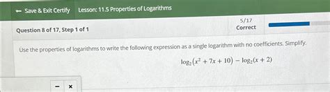 solved save and exit certifylesson 11 5 ﻿properties of