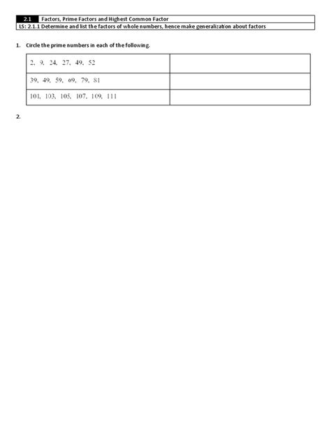 Form 1 Exercise Pdf