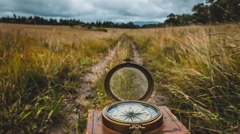 Premium Photo A Compass Is On A Map And The Compass Is Pointing To