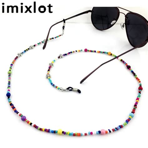 Imixlot Women Fashion Colorful Casual Beaded Eyeglass Eyewears