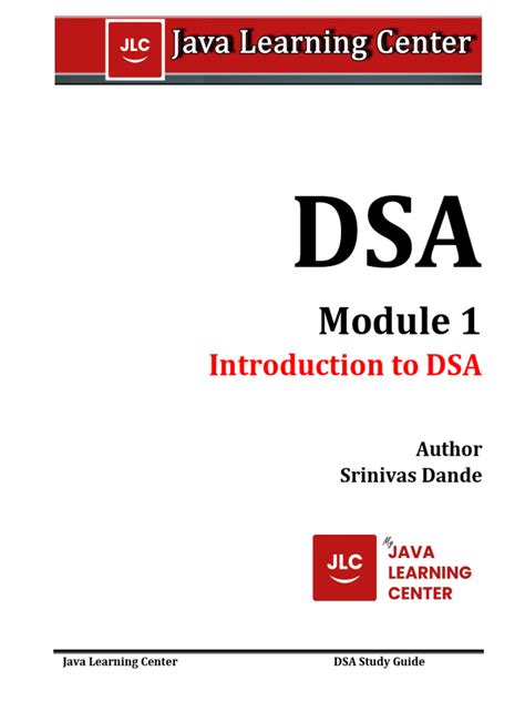 Module 1 Introduction To Dsa Final Pdf