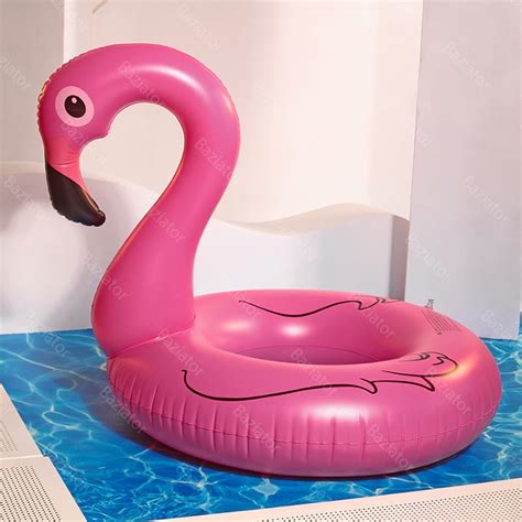 Пляжный надувной круг Розовый Фламинго Pink Flamingo для плавания ...