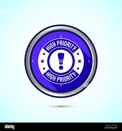High Priority Icon Design Illustration High Priority Label Badge Sign