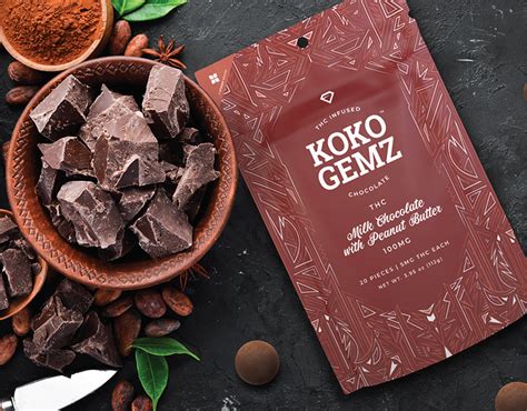 Koko Gemz Milk Chocolate With Peanut Butter Behance
