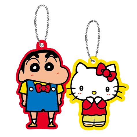 ハローキティ X クレヨンしんちゃん ニコイチアクリルキーチェーン ハローキティ・しんのすけ Jp